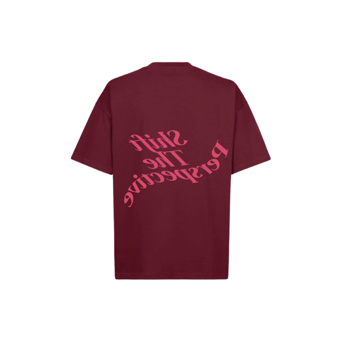 Perspective Burgundy Oversized Tee – LOBO CORPORATION
