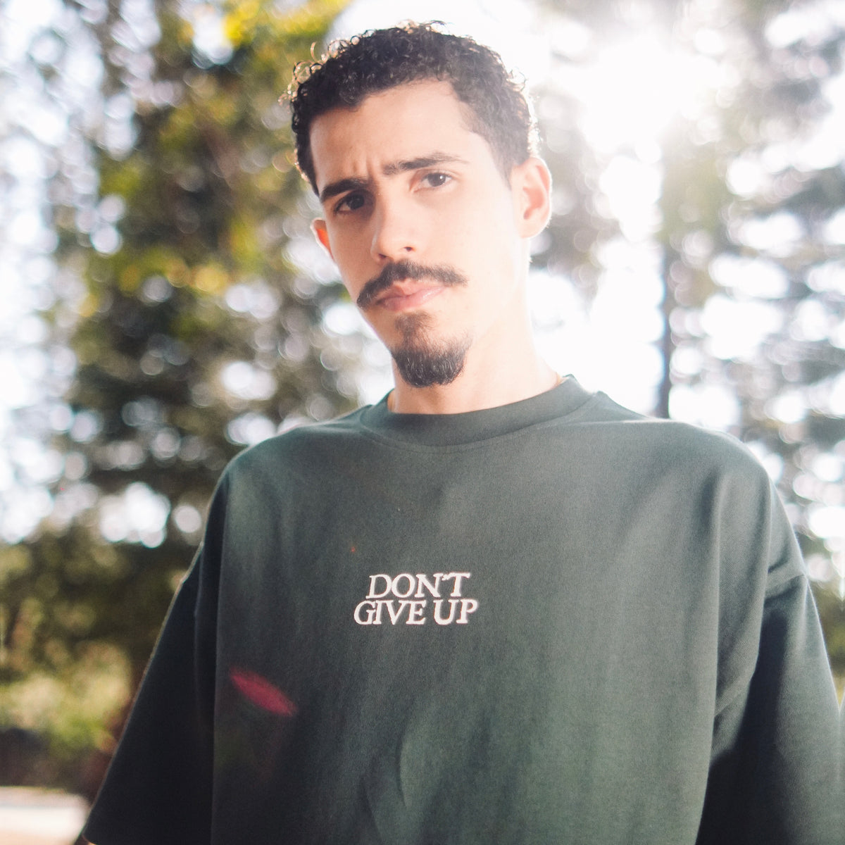 Dont Give Up Green Oversized Tee – LOBO CORPORATION